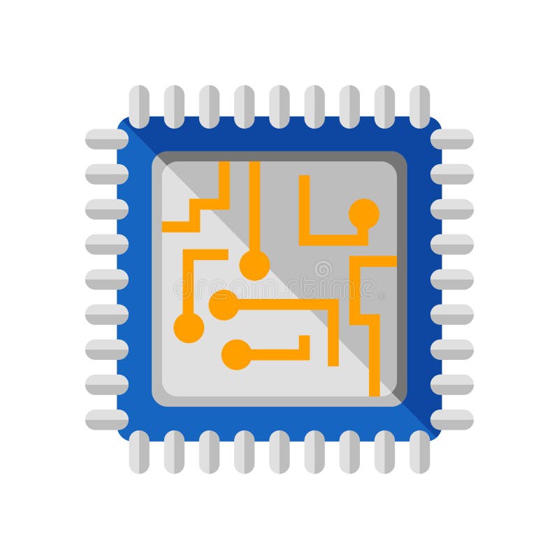 Quad-core Processor Vector Icon Isolated on Transparent Background ...