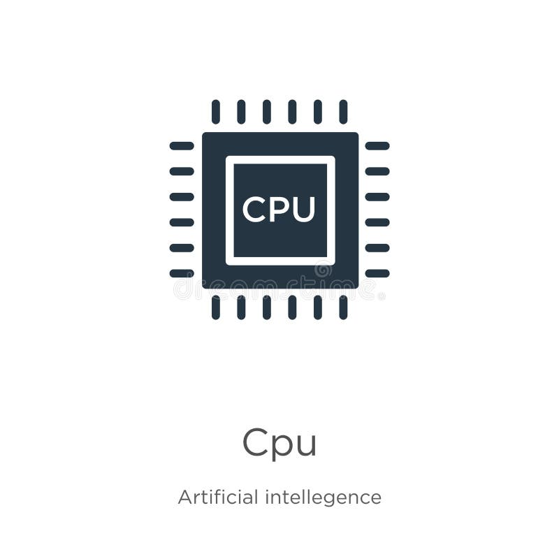 Cpu Icon Vector. Trendy Flat Cpu Icon from Artificial Intelligence ...