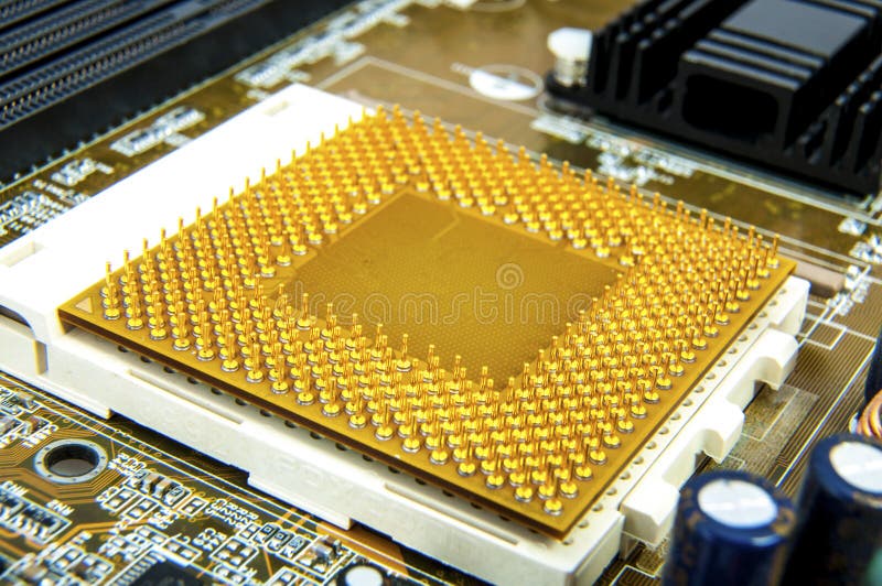 CPU stock image. Image of blue, detail, integrated, electronic - 36202405