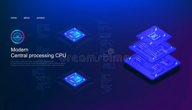 CPU infographics stock vector. Illustration of development - 210875882