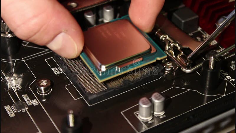 CPU, Processor Installation. Semiconductor Components in the High ...