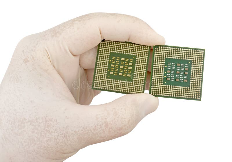 CPU Isolated on White Background Stock Photo - Image of computer ...