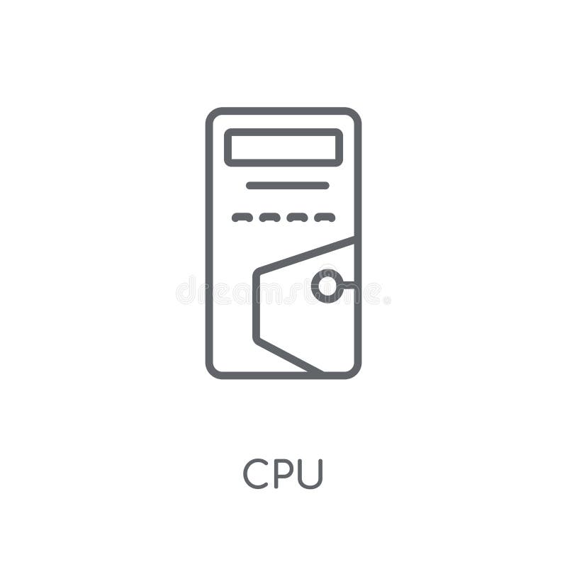 Big Processor Linear Icon. Modern Outline Big Processor Logo Con Stock ...
