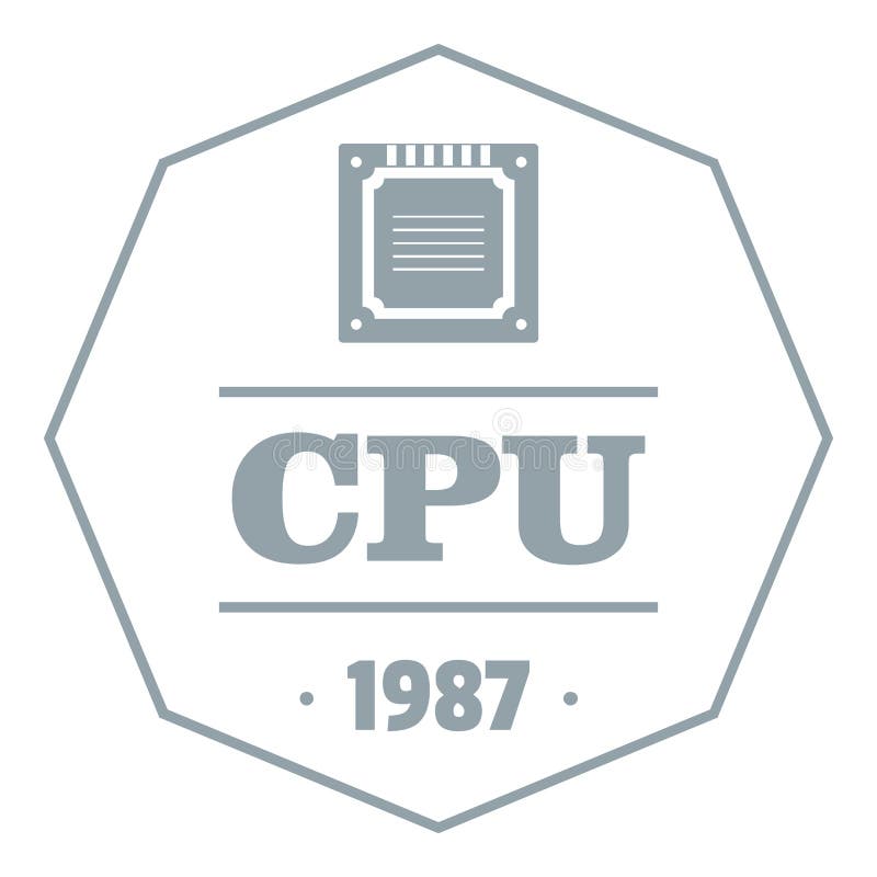 Cpu Logo, Simple Gray Style Stock Vector - Illustration of component ...