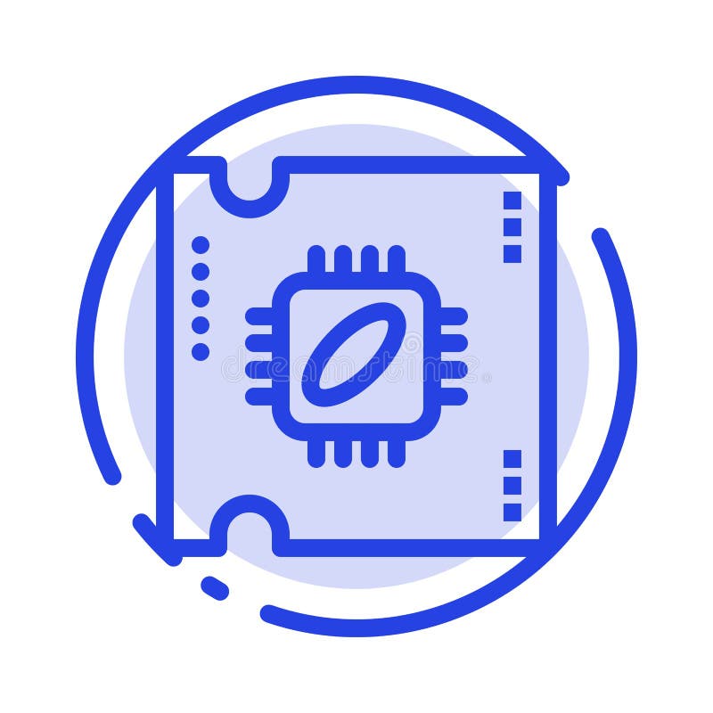 Cpu, Microchip, Processor, Processor Chip Blue Dotted Line Line Icon ... Cpu, Microchip, Processor, Processor Chip Blue Dotted Line Line Icon ...