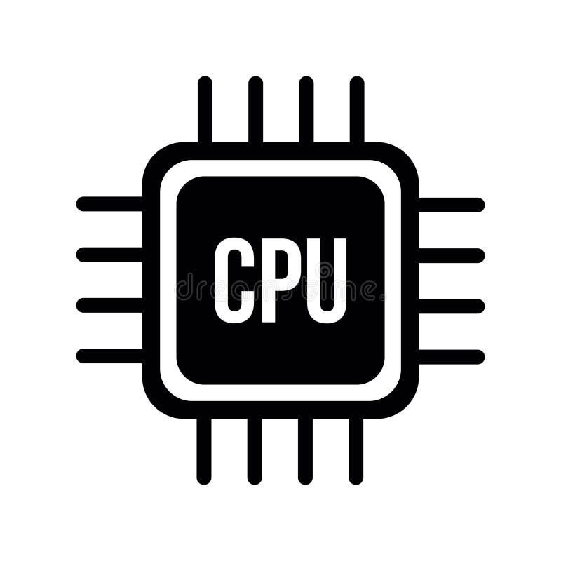 Cpu Vector Icon Isolated on White Background Stock Vector ...