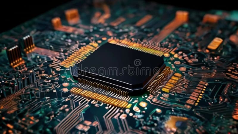 CPU and Microprocessor Concept, Central Computer Processor Circuit ...