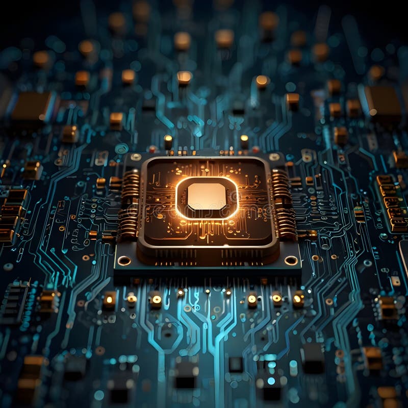 Computer Processor Circuit Board Stock Illustrations 63941 Computer Processor Circuit Board