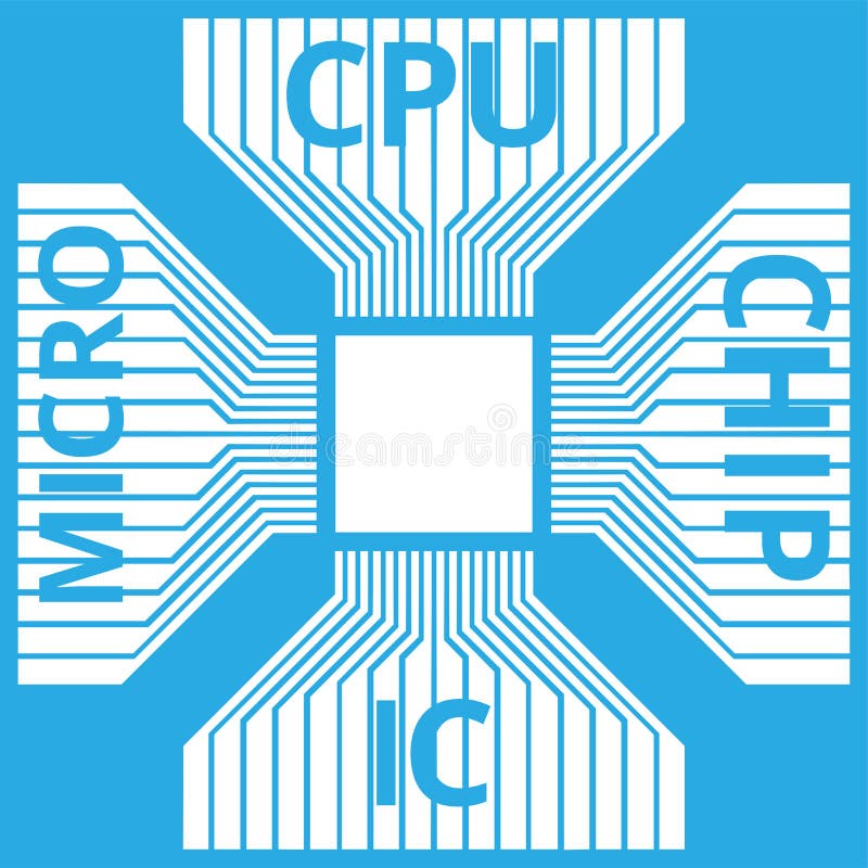 Cpu, Microprocessor, Microchip, Circuit Board. Flat Icon. Symbol with ... Cpu, Microprocessor, Microchip, Circuit Board. Flat Icon. Symbol with ...