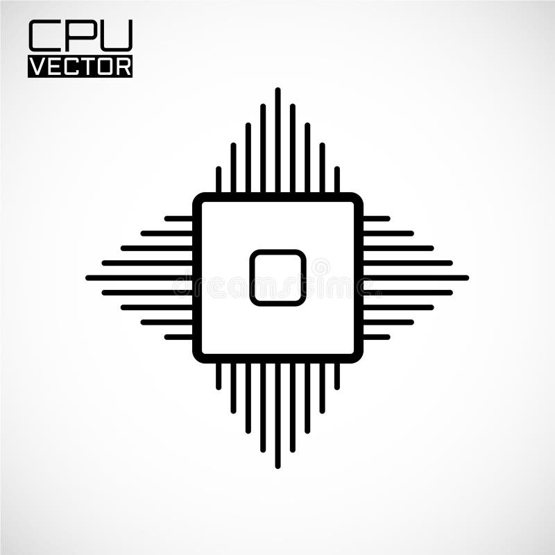 Cpu. Microprocessor. Microchip. Circuit Board. Logo Stock Vector ...