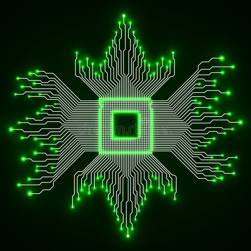 Cpu. Microprocessor. Microchip. Circuit Board Stock Vector ... Cpu. Microprocessor. Microchip. Circuit Board Stock Vector ...