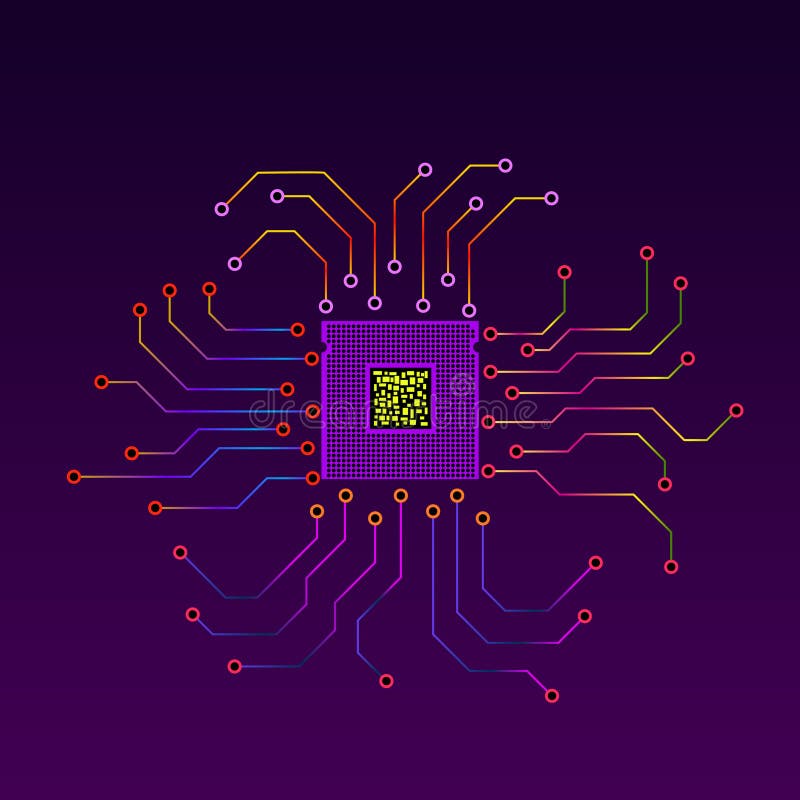 Cpu. Microprocessor. Microchip Stock Illustration - Illustration of ... Cpu. Microprocessor. Microchip Stock Illustration - Illustration of ...
