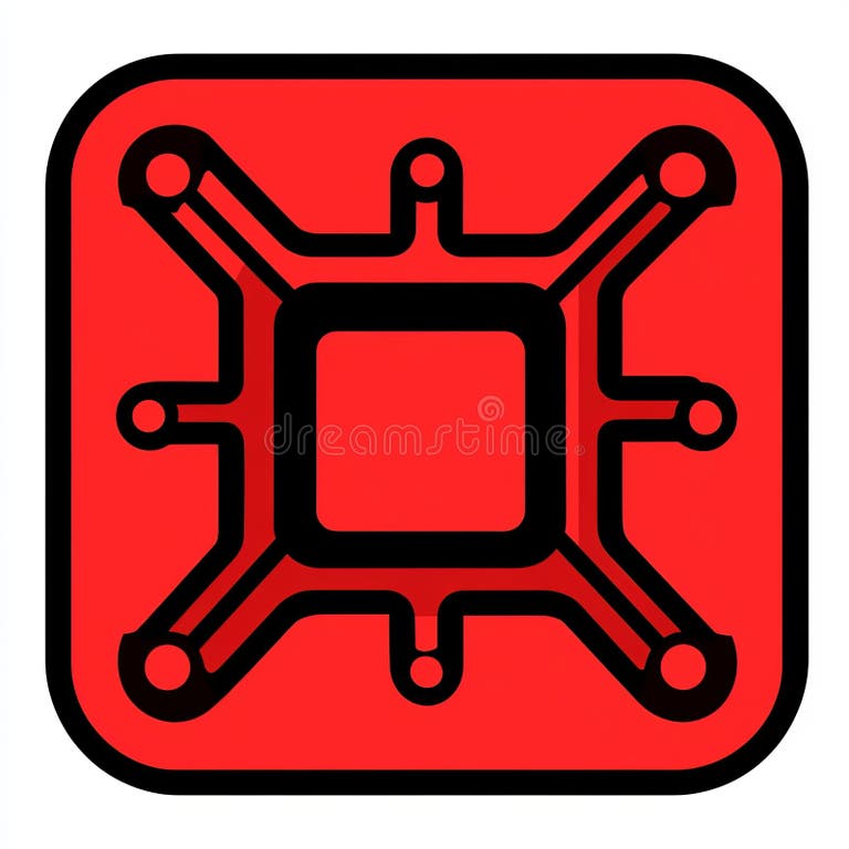 A CPU Microprocessor S Graphic Design Set Against a Vibrant Background ...