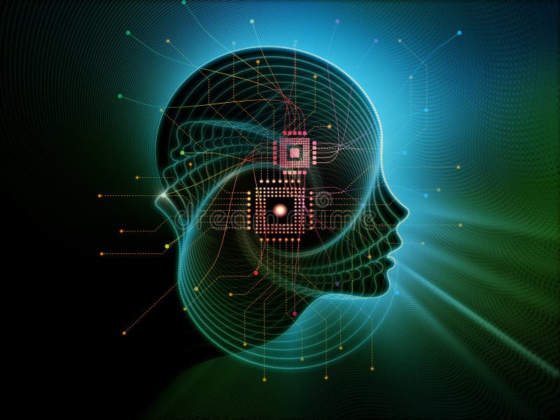 Synergies of Machine Consciousness Stock Illustration - Illustration of ...