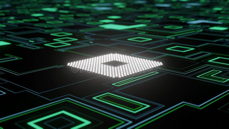 CPU. Modern processor stock footage. Video of microprocessor - 254889066