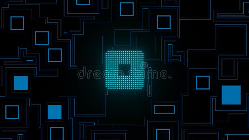 CPU. Modern processor stock footage. Video of computer - 254888826