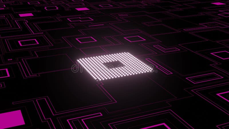 CPU. Modern processor stock footage. Video of electronic - 254889022