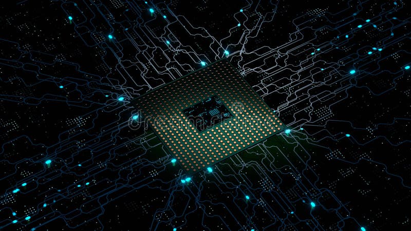 Cpu Modern Processor Motherboard Stock Video Video Of Modern