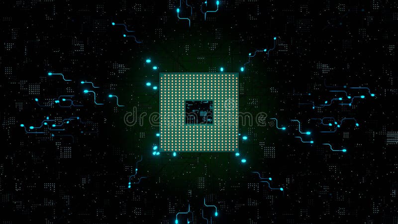 Cpu Modern Processor Motherboard Stock Video Video Of Data