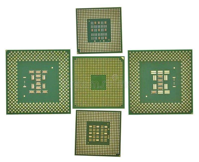 CPU Moderna Aislada En Blanco Imagen de archivo - Imagen de unidad ...