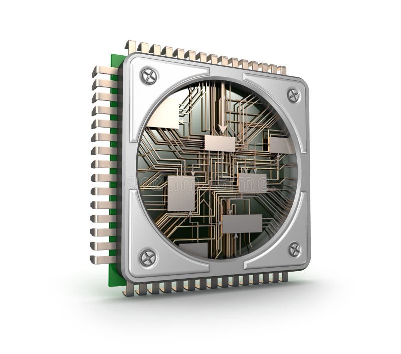 CPU - Concepto De La Unidad Central De Proceso Stock de ilustración ...