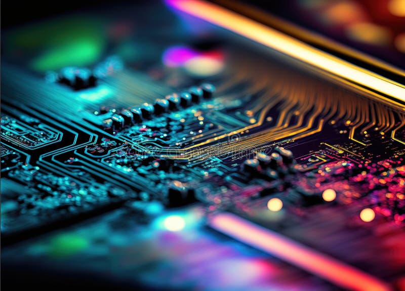 CPU Motherboard Central Computer Processor Quantum Concept 3D ...