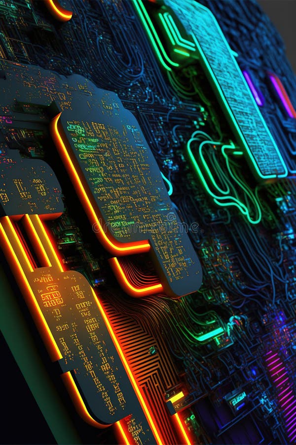 CPU Motherboard Central Computer Processor Quantum Concept 3D ...