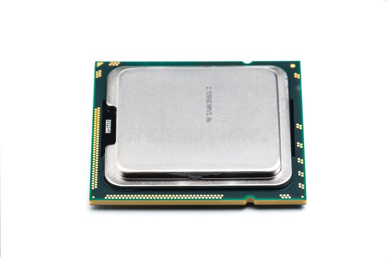 CPU Multifilar Moderna Con El Backgroun Blanco Imagen de archivo ...