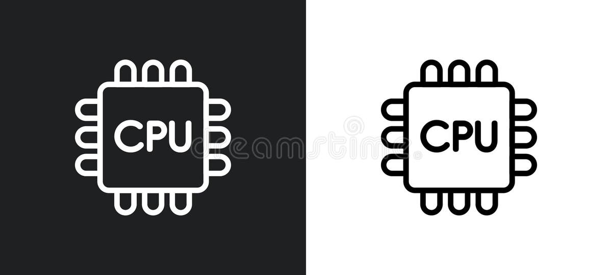 Black Cpu White Stock Illustrations – 5,780 Black Cpu White Stock ...