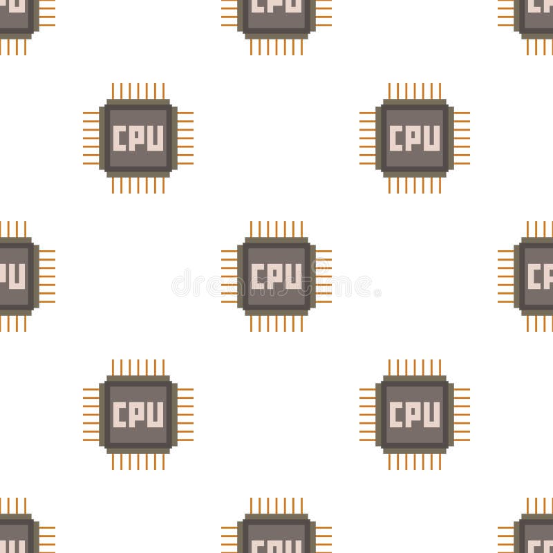 CPU Pattern Seamless Vector Stock Vector - Illustration of chip ...