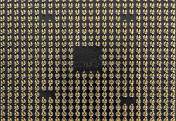 CPU Pin Grid Array - Medium Angled - Bottom of Computer Microprocessor ...