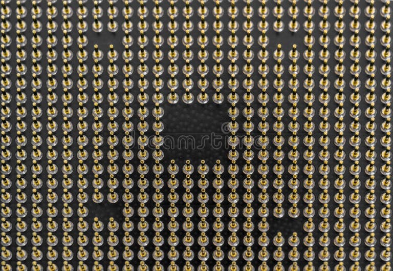 CPU Pin Grid Array - Medium Angled - Bottom of Computer Microprocessor ...