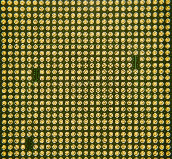 CPU Pins. Central Processor Unit Upside-down Stock Photo - Image of ...