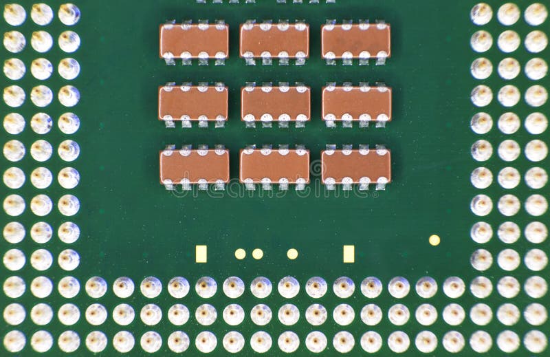 Cpu Pins and Chip, Microchip Processor Legs Computer Component ...