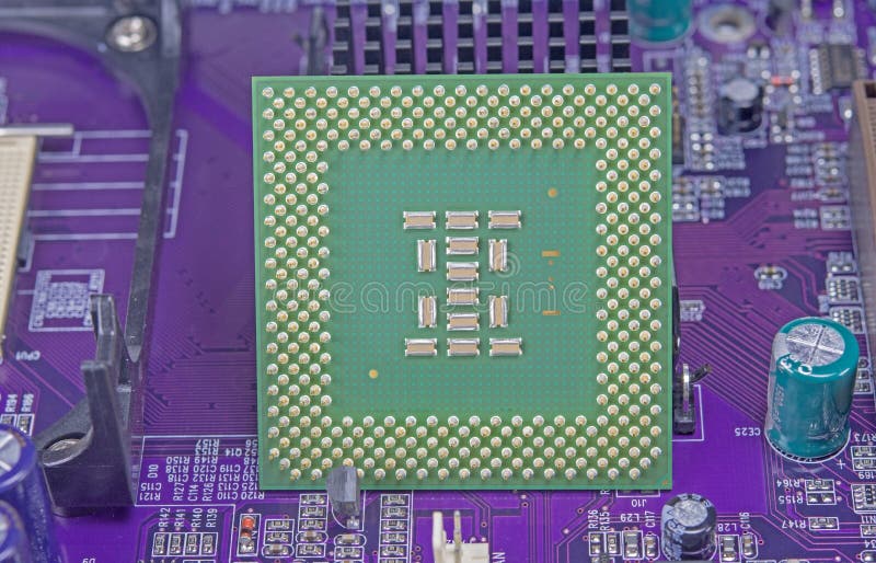 Cpu Pins and Circuit Mother Board Stock Photo - Image of microchip ...