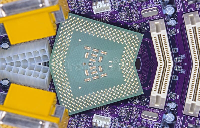 Cpu Pins and Circuit Mother Board Stock Image - Image of integrated ...