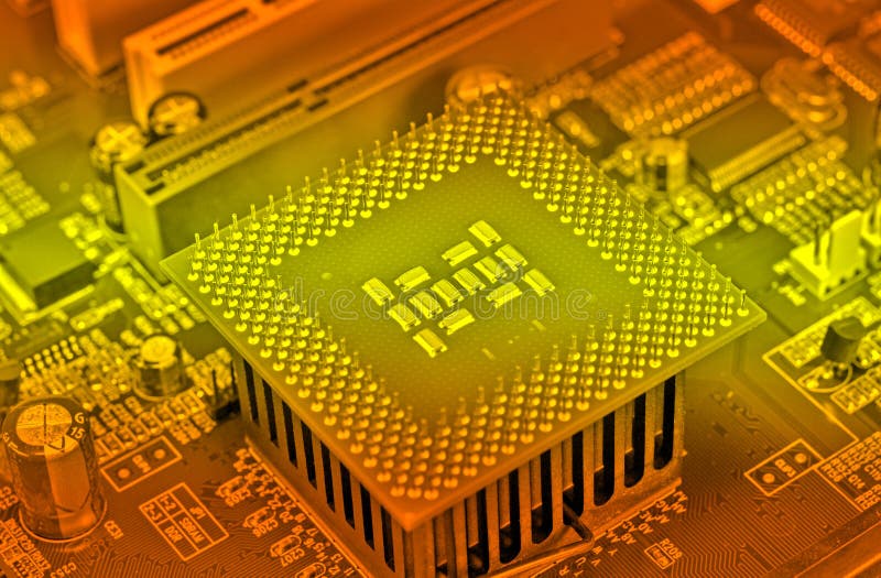 Cpu Pins and Circuit Mother Board Stock Image - Image of computer ...