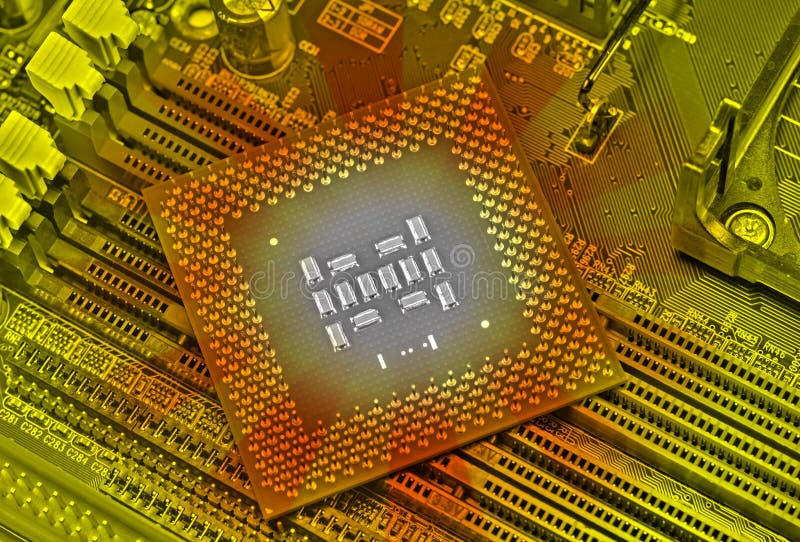 Cpu Pins and Circuit Mother Board Stock Image - Image of electronic ...