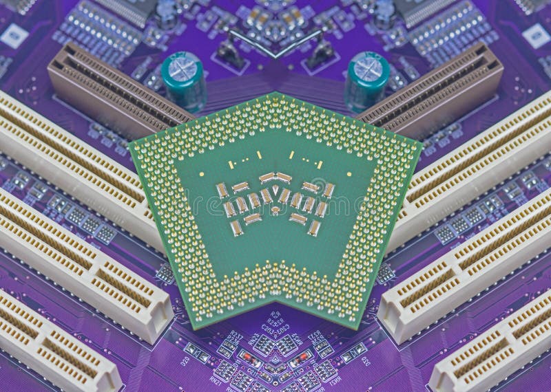 Cpu Pins and Circuit Mother Board Stock Photo - Image of connection ...