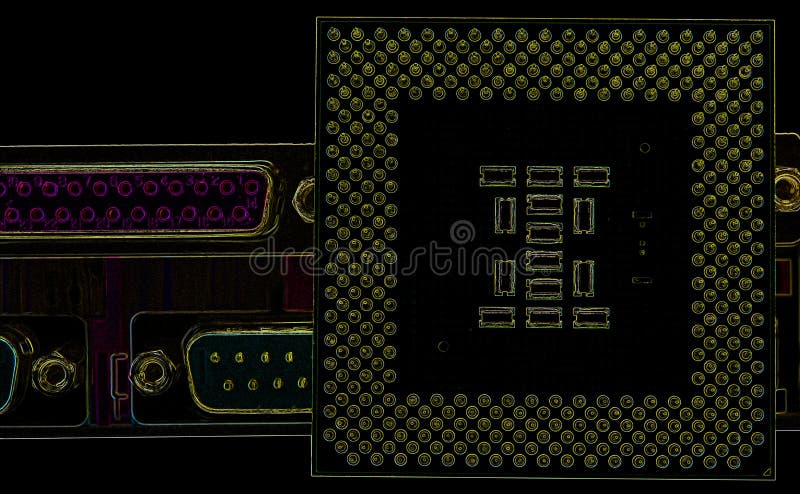 Cpu Pins and Circuit Mother Board Stock Image - Image of card ...