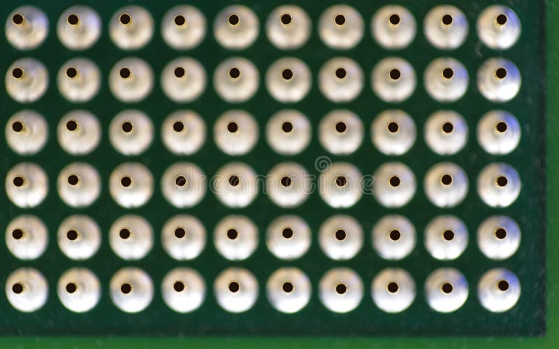 Cpu Pins, Microchip Processor Legs Computer Component Technology. Macro Photography Stock Image ...