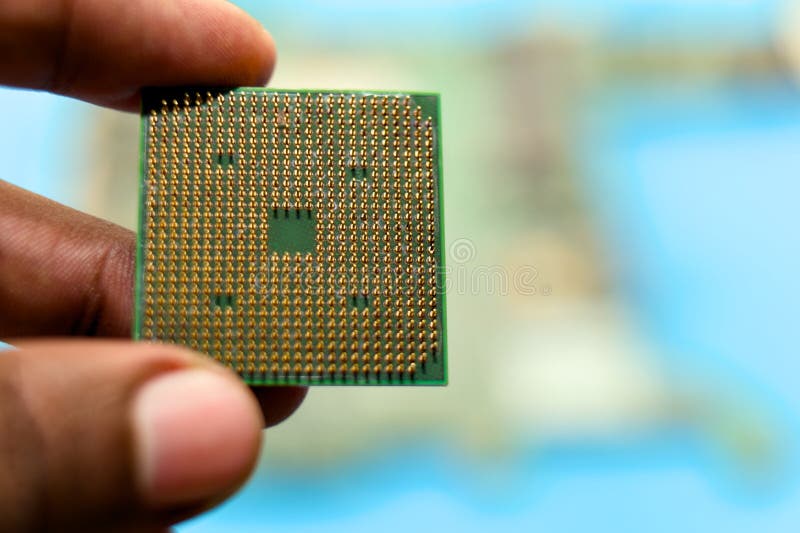 CPU Power in Hand stock photo. Image of connection, circuit - 337812854