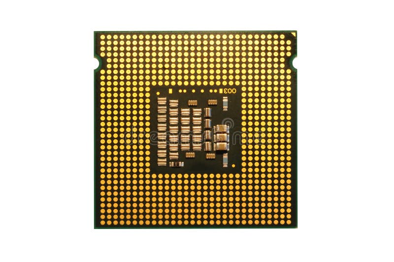 Cpu Processor Chip Isolated on White. Stock Photo - Image of color ...