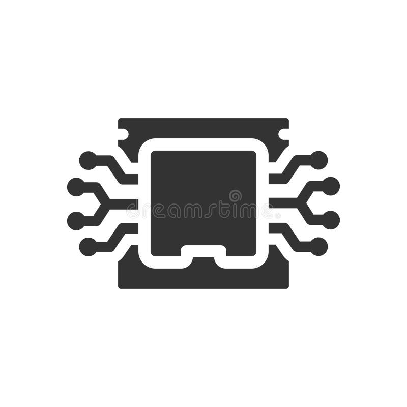 Cpu processor icon stock vector. Illustration of beautiful - 350120727