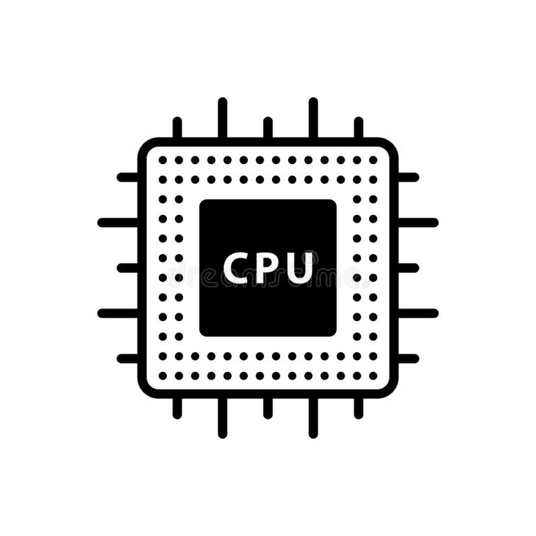 CPU Processor Icon Vector Design Templates Simple and Modern Stock ...