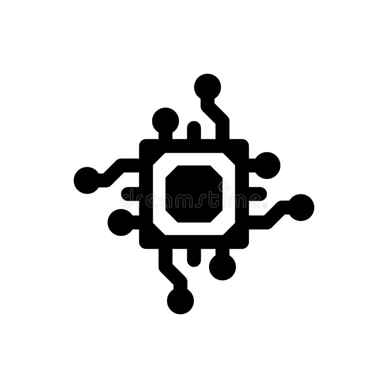Cpu processor icon stock vector. Illustration of symbol - 223996377