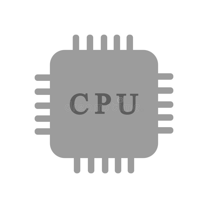 CPU Processor icon stock vector. Illustration of button - 84612974