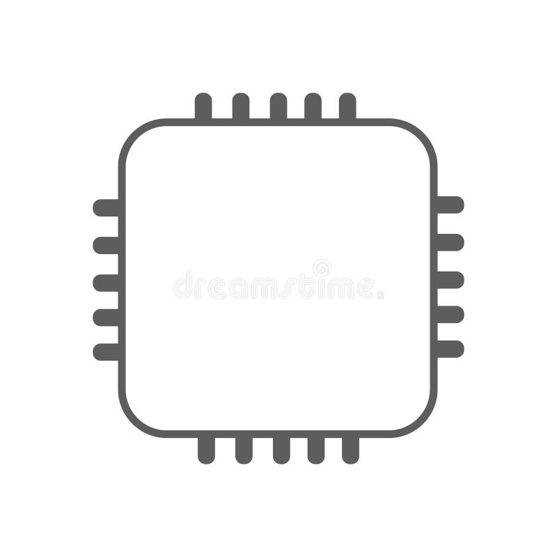 CPU Processor icon stock vector. Illustration of silhouette - 84616450