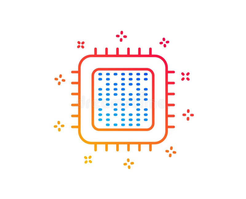 Cpu Processor Icon. Computer Component Sign. Vector Stock Vector ...