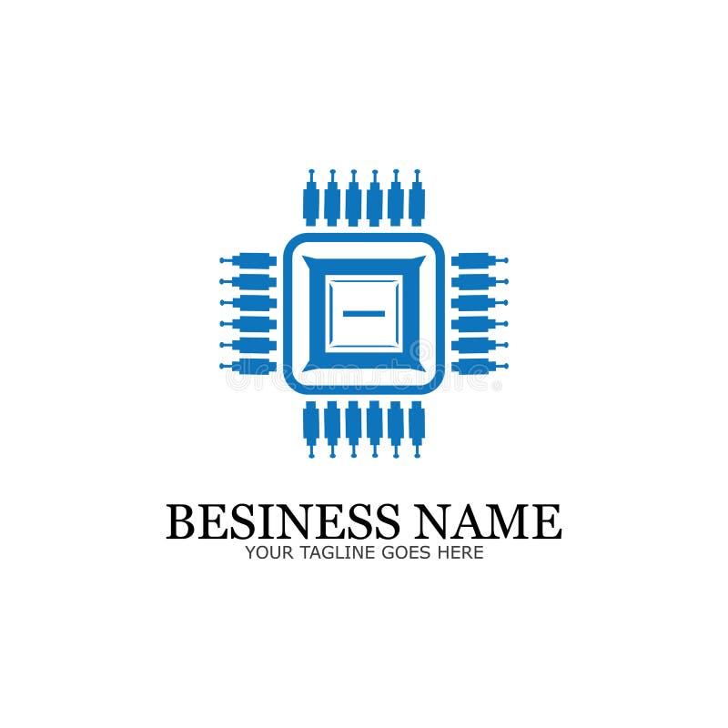 CPU Processor Line Vector Icon for Websites and Mobile Flat Design ...